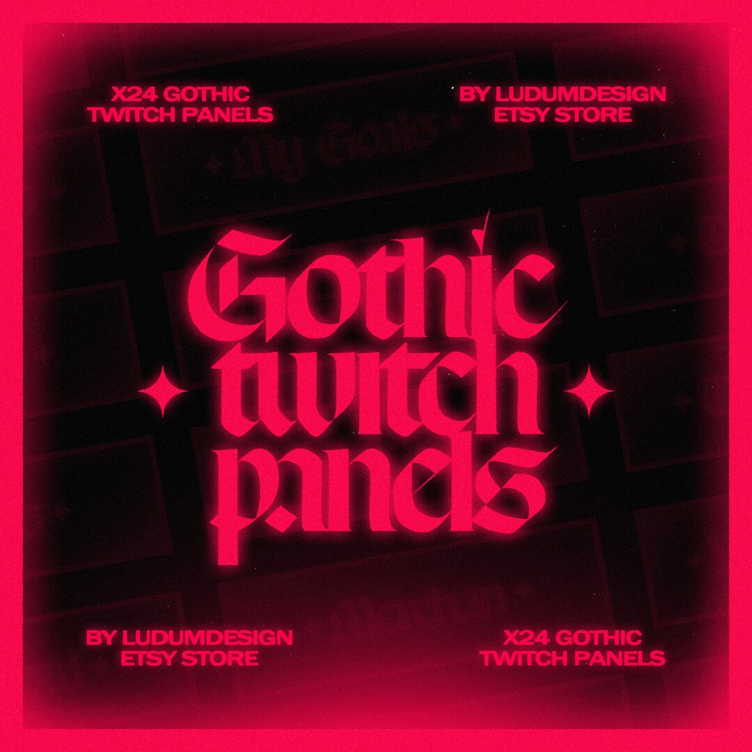 Twitch Panels Gothic Vampire x24 / Twitch Panels Pack Gothic Red Blood ...