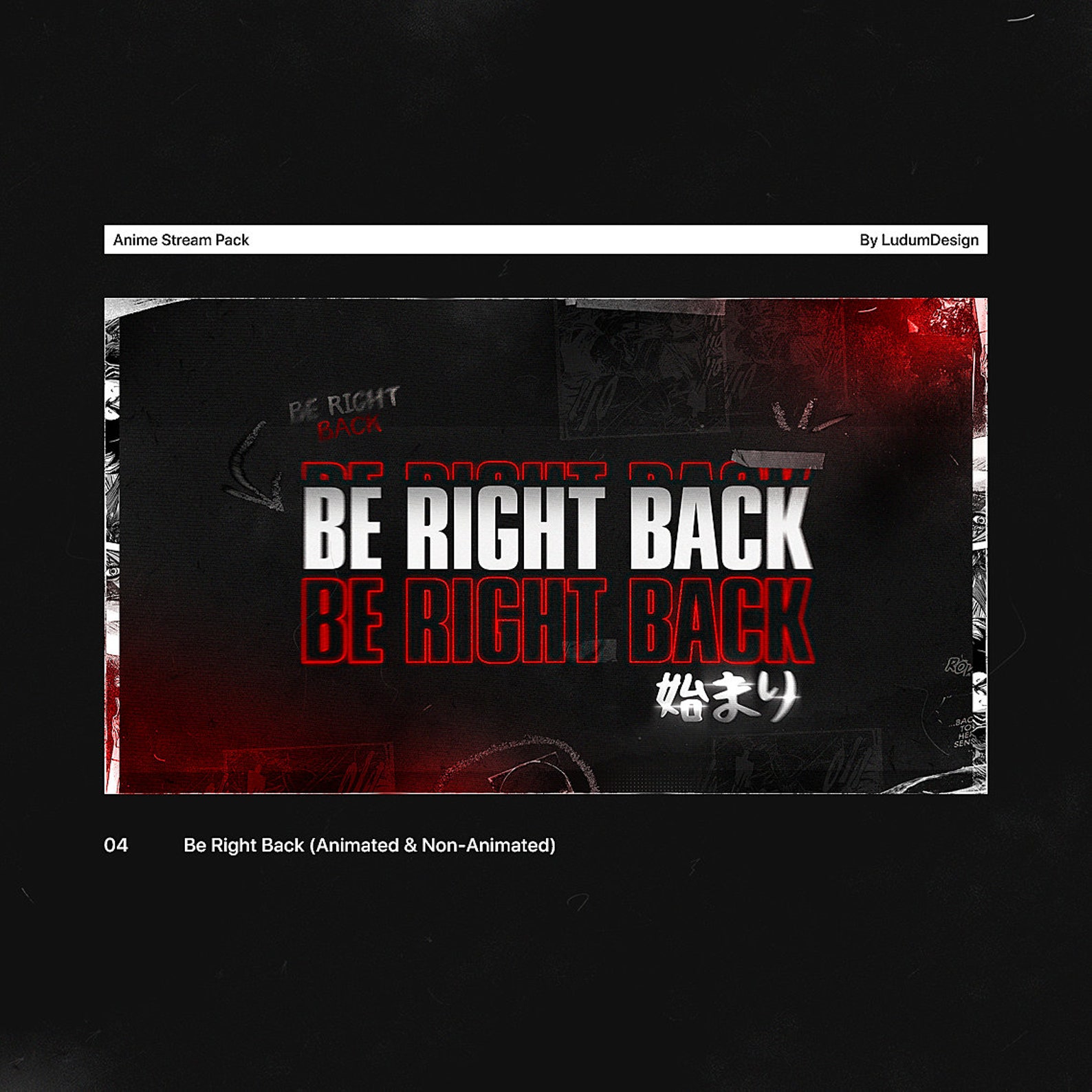 CUSTOMIZABLE Anime Stream Pack NOW ANIMATED / Dark Anime - Etsy