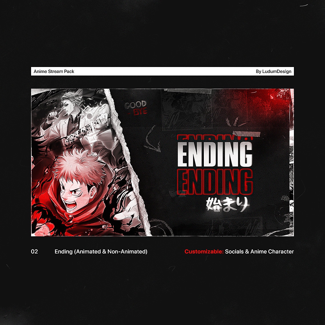 CUSTOMIZABLE Anime Stream Pack NOW ANIMATED / Dark Anime - Etsy