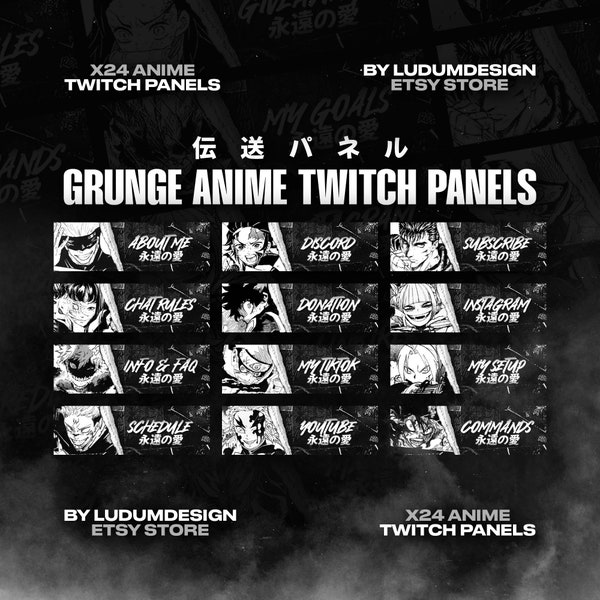 Anime Style Twitch Panels - Etsy