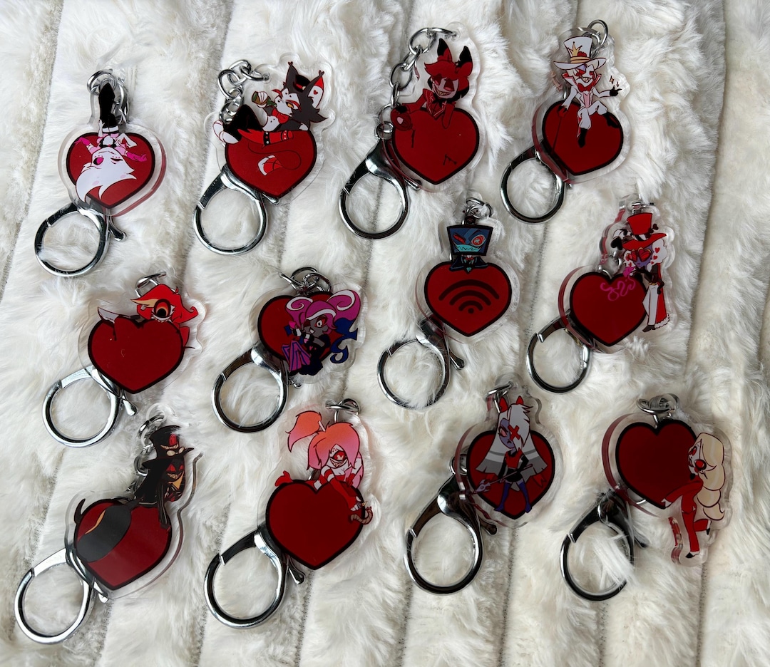 Hazbin Chibi Heart Charms - Etsy
