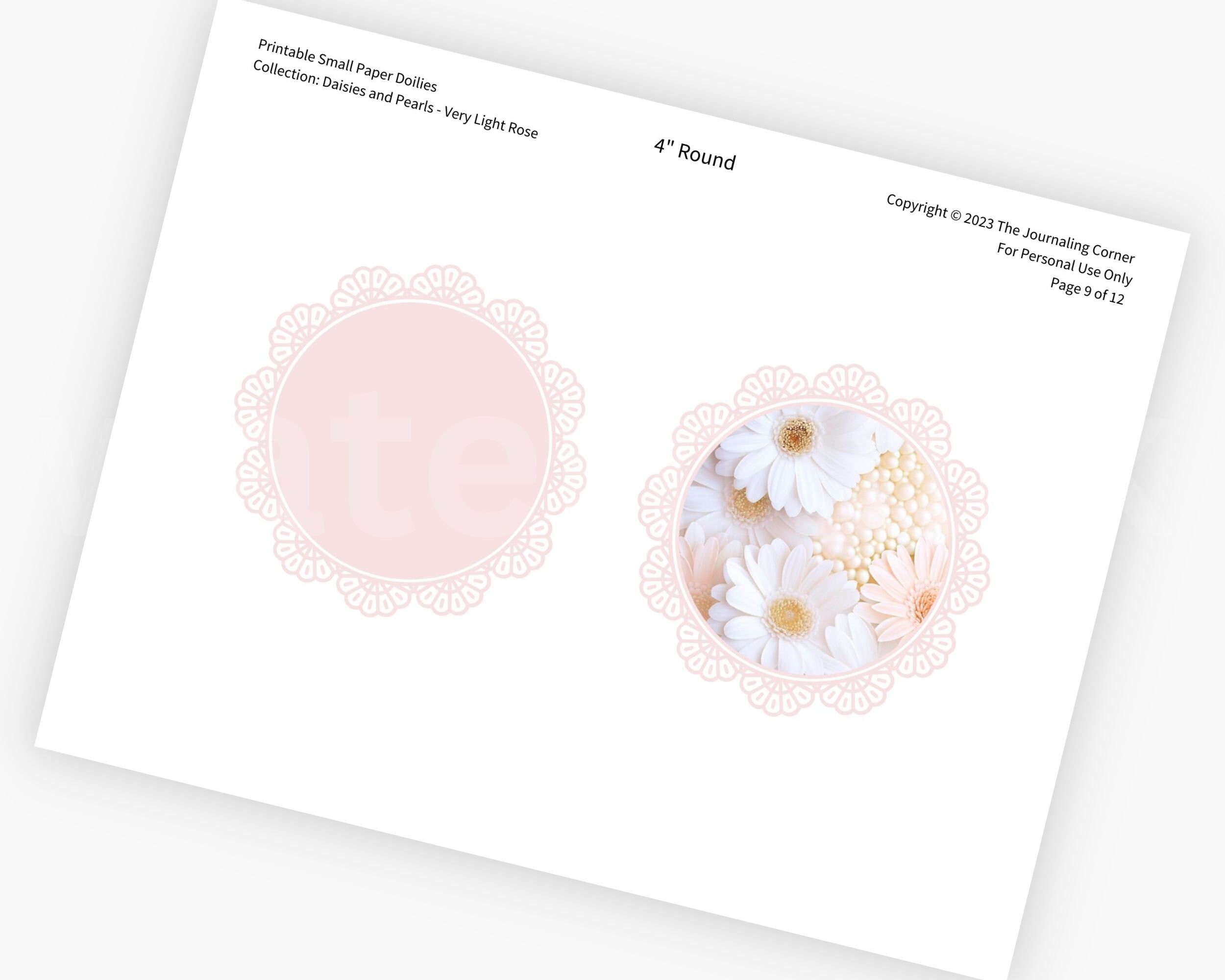 16 Doilies in Signature Colors, Digital Download 12 Sheets PDF, Print ...