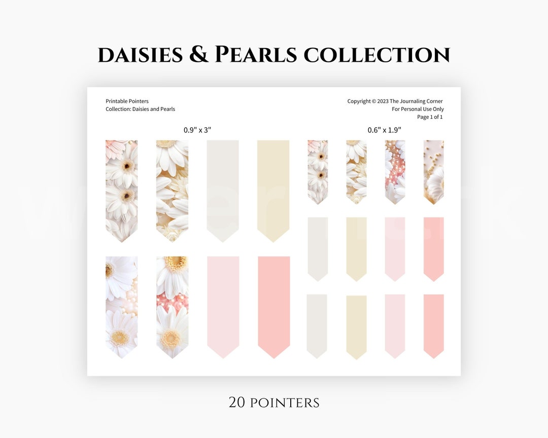 20 Pointers With Signature Colors Digital Download PDF - Etsy
