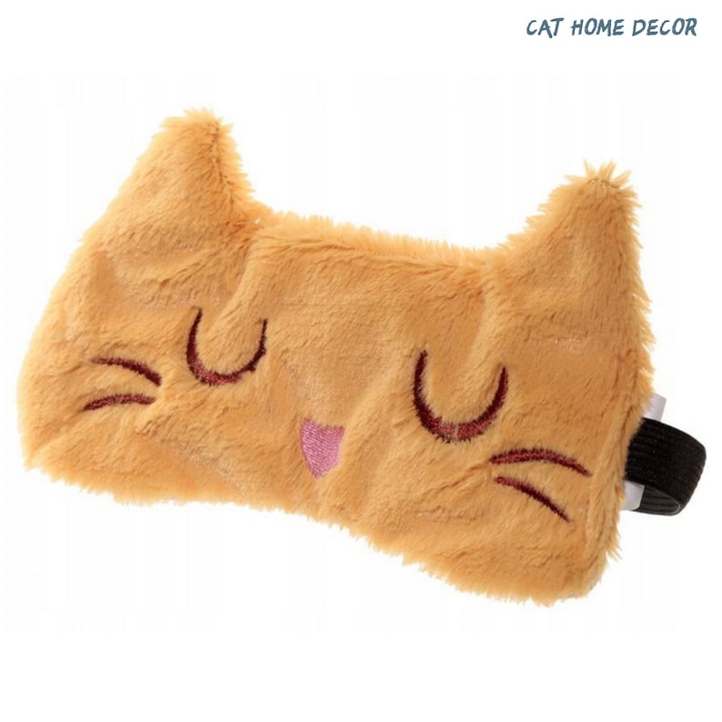 Eye Sleep Mask Cute Cat, Plush Cat Eye Mask, Funny Gift for Cat Lover ...