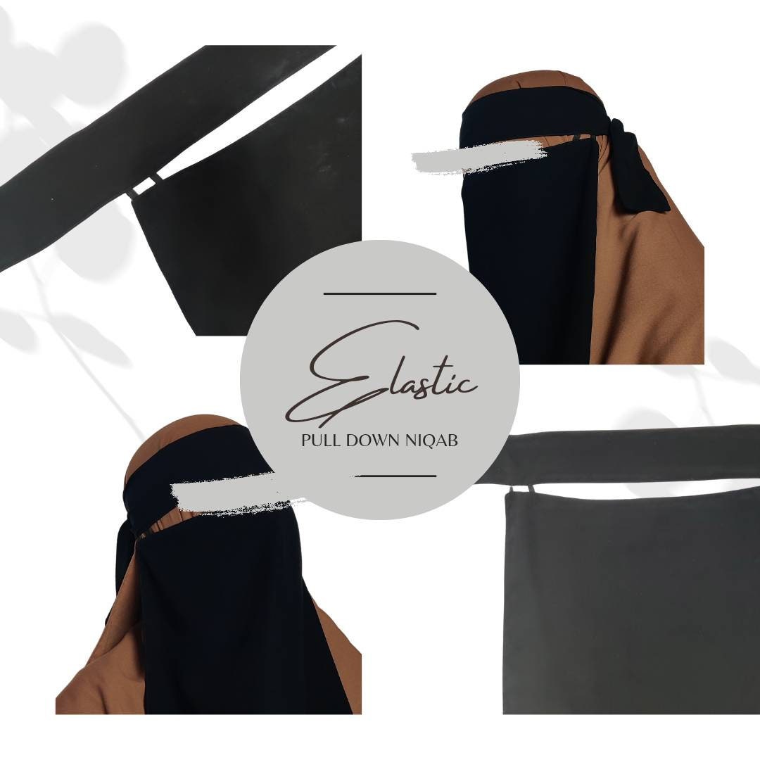 Elastic Pull Down Single Layer Niqab - Etsy