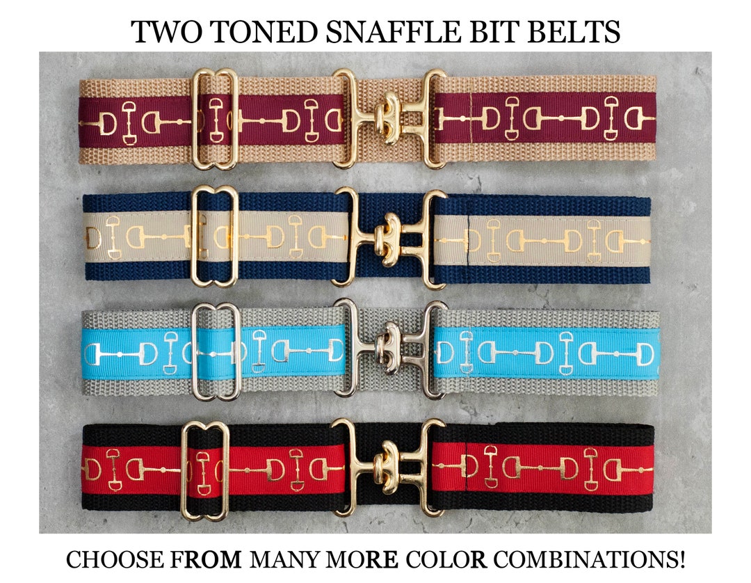 Equestrian Belt, Snaffle Bit Belt - Two Toned Snaffle Bit Belt ...