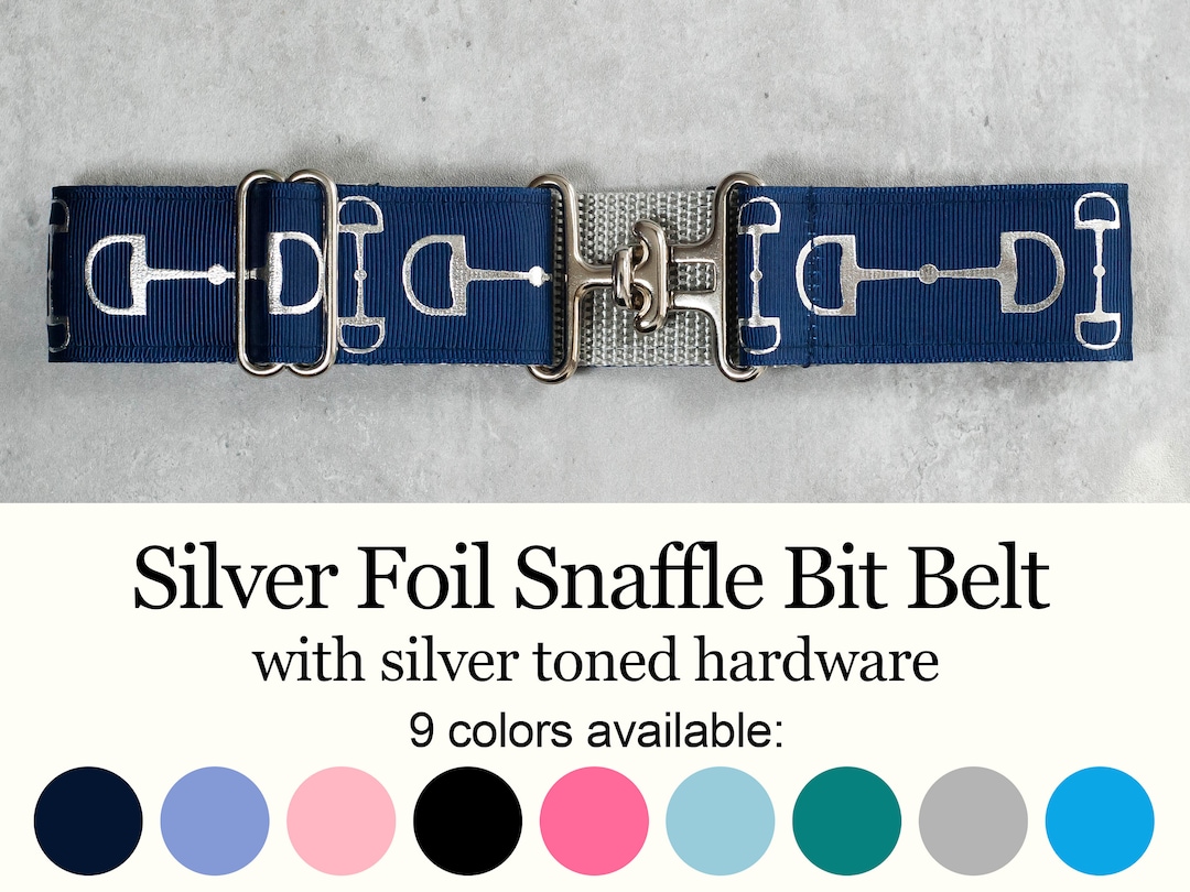 Equestrian Belt - Snaffle Bit Belt - SILVER FOIL Snaffle Bit Belt ...