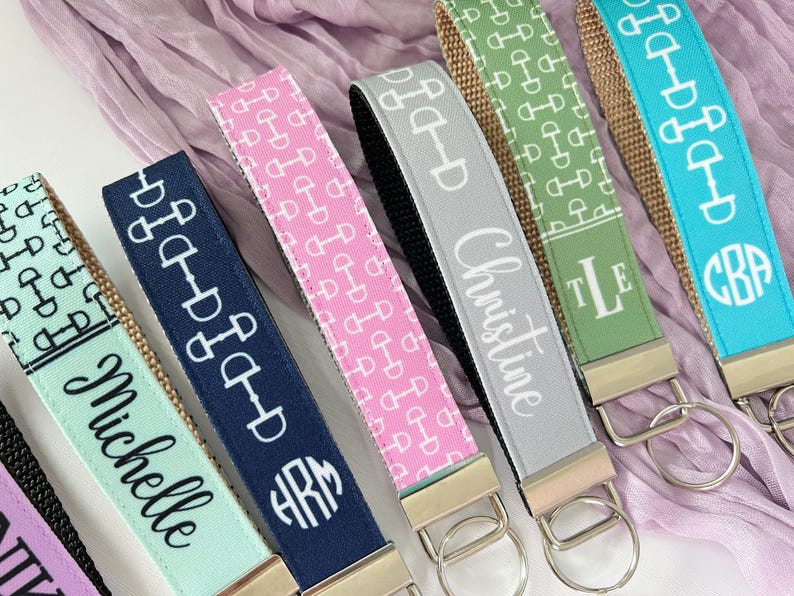 Custom Snaffle Bit Key Fob - Personalized Equestrian Keychain ...