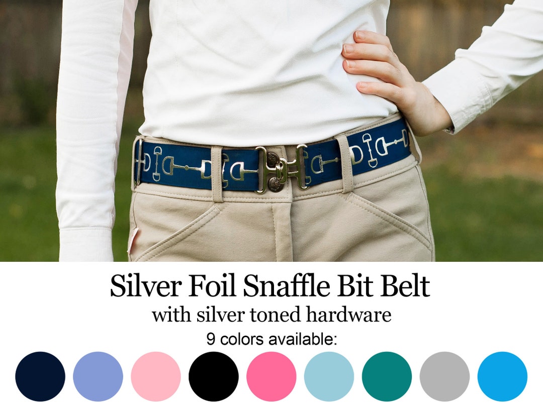 Equestrian Belt Snaffle Bit Belt SILVER FOIL Snaffle Bit Belt ...