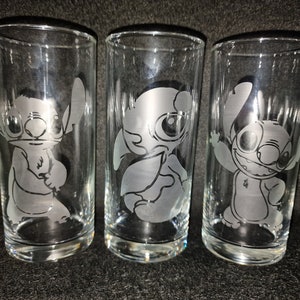 Etched Longdrink Glasses Lilo Stitch Disney 27cl - Etsy
