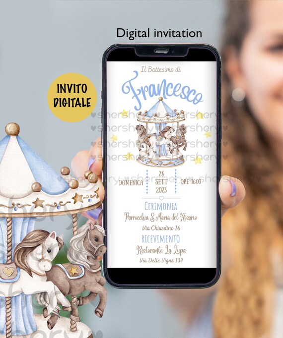 Inviti Battesimo Cattolico Ragazza Invito Battesimo Personalizzato