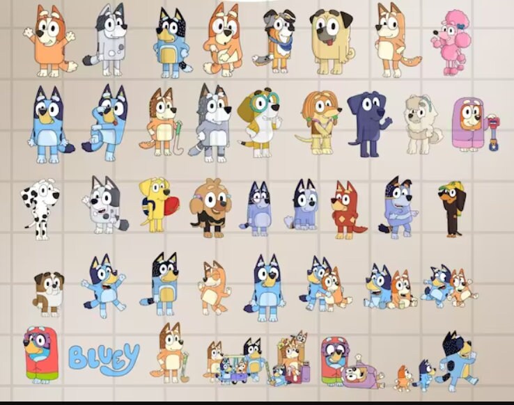 NUEVO Mega Bluey Bundle Png Bluey Family Bundle Bluey Todos - Etsy México