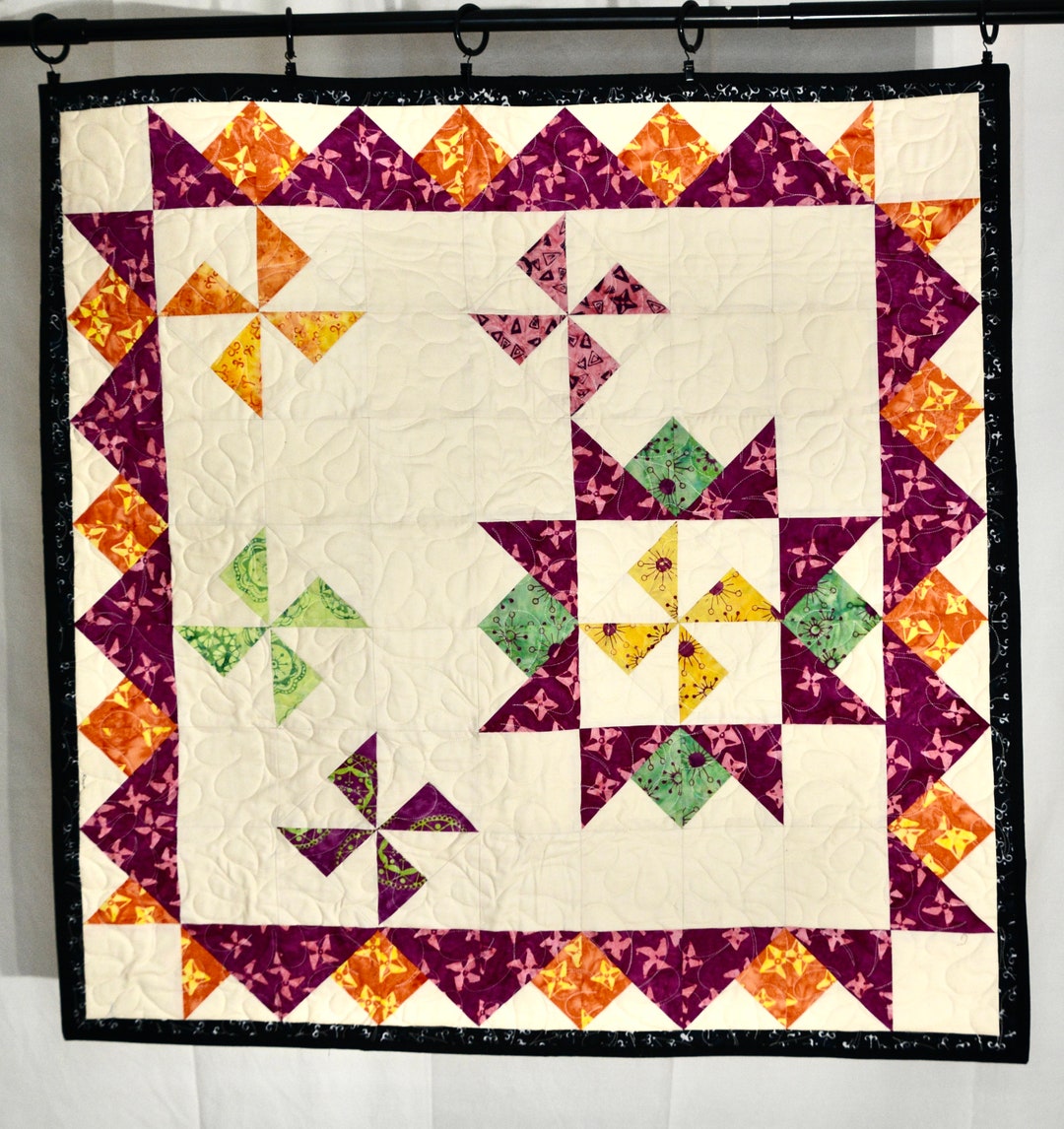 Table Topper / Batik / Bright / Wall Hanging - Etsy