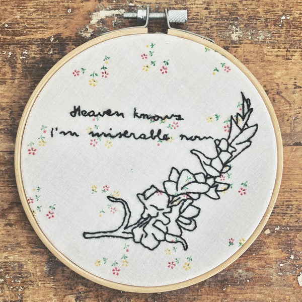 Embroidered Lyrics - Etsy