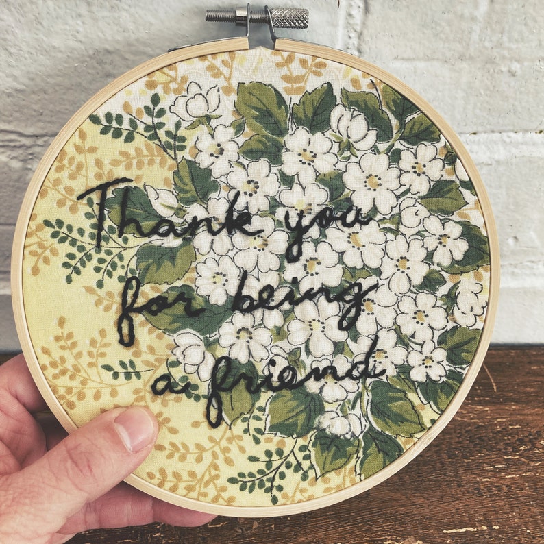Golden Girls Embroidery - Thank You for Being a Friend - Hand ...