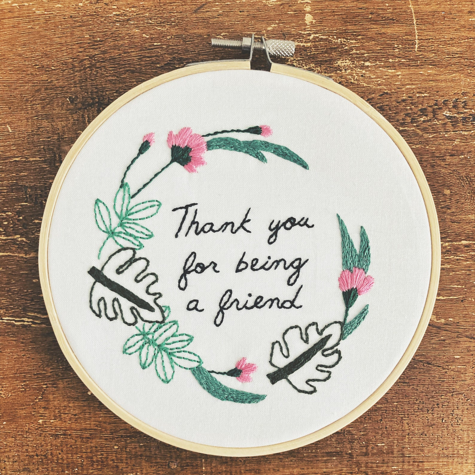 Golden Girls Embroidery Thank You for Being a Friend Hand Embroidered ...