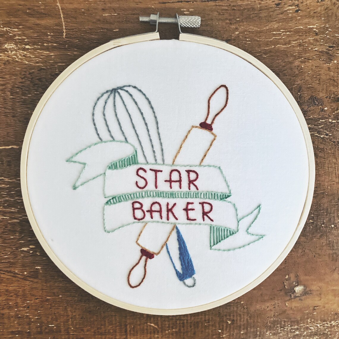 Star Baker Embroidery Great British Bake off Art GBBO Fan Art Handmade ...
