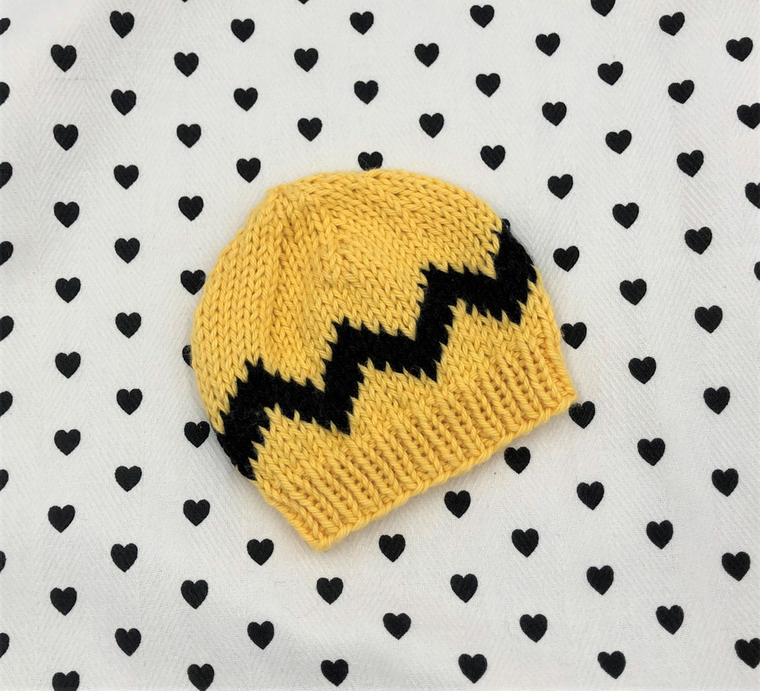 Charlie Brown Baby Hat Newborn Hat Choose Cool Cotton or Warm Acrylic ...