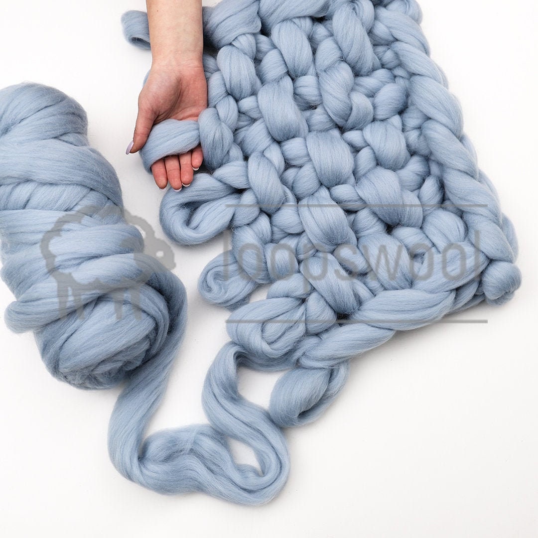 1 Ball = 4,09 Kg = 9,0 Lbs, Bulky Giant Yarn for Chunky Knit, 100% ...