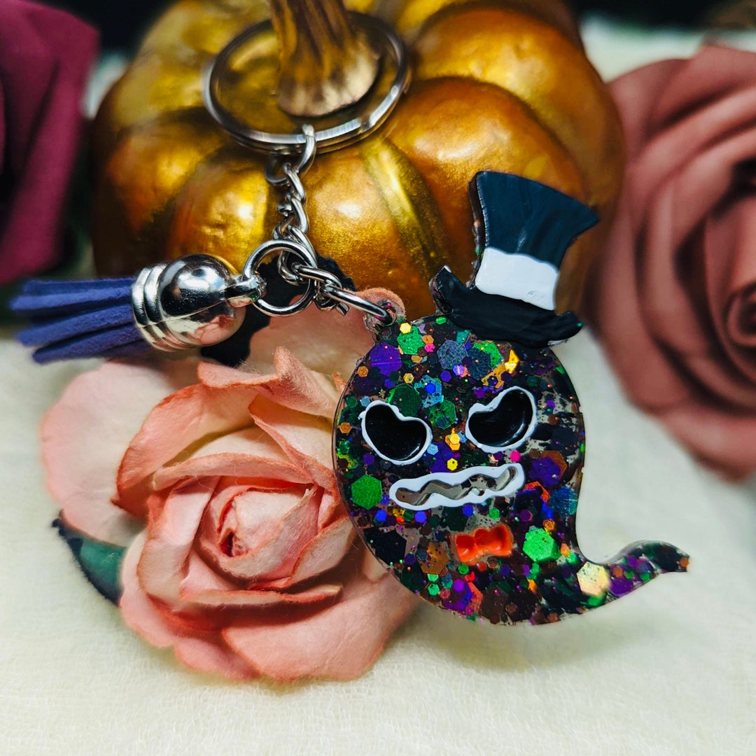 Top Hat Ghost Keychain Halloween Accessories Handmade - Etsy