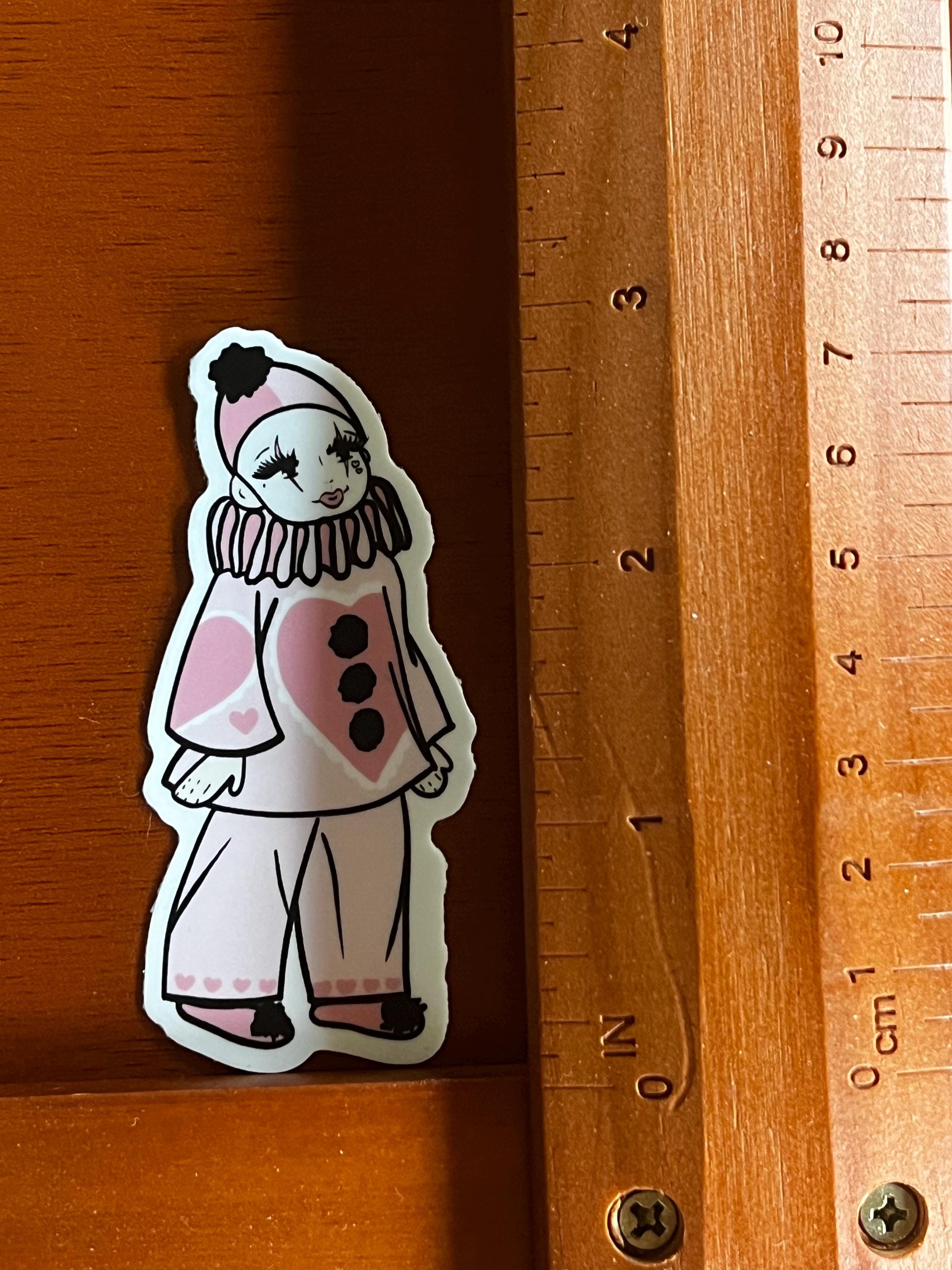 Pink Pierrot Clown Sticker - Etsy