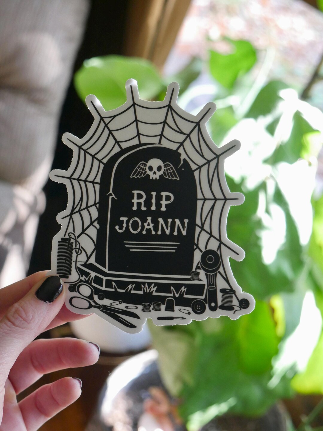RIP Joann / Sewing Gravestone Sticker - Etsy