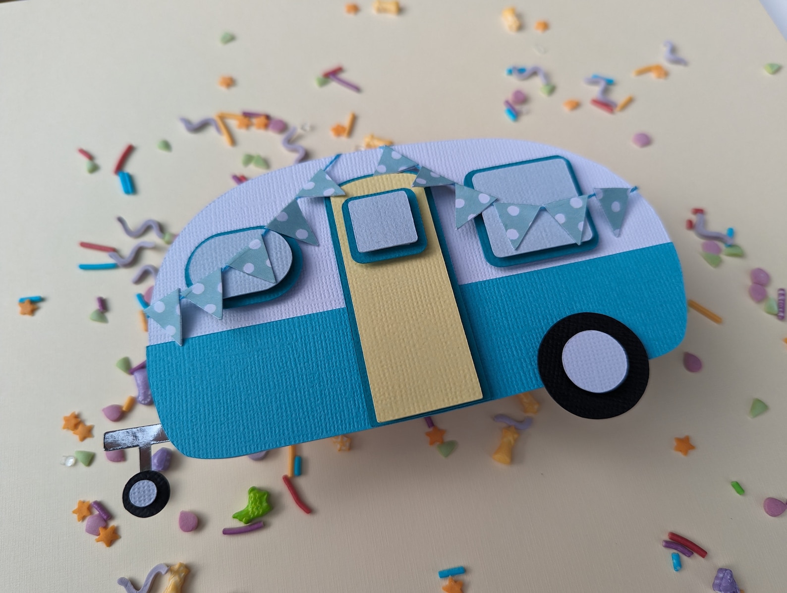 Personalised Camper Van Cake Topper, Retro Camper Van, Vintage Caravan ...
