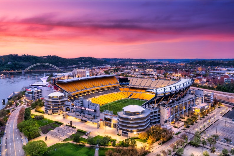 Heinz Field at Sunset, Acrisure Stadium, Pittsburgh PA Landscape Photo ...