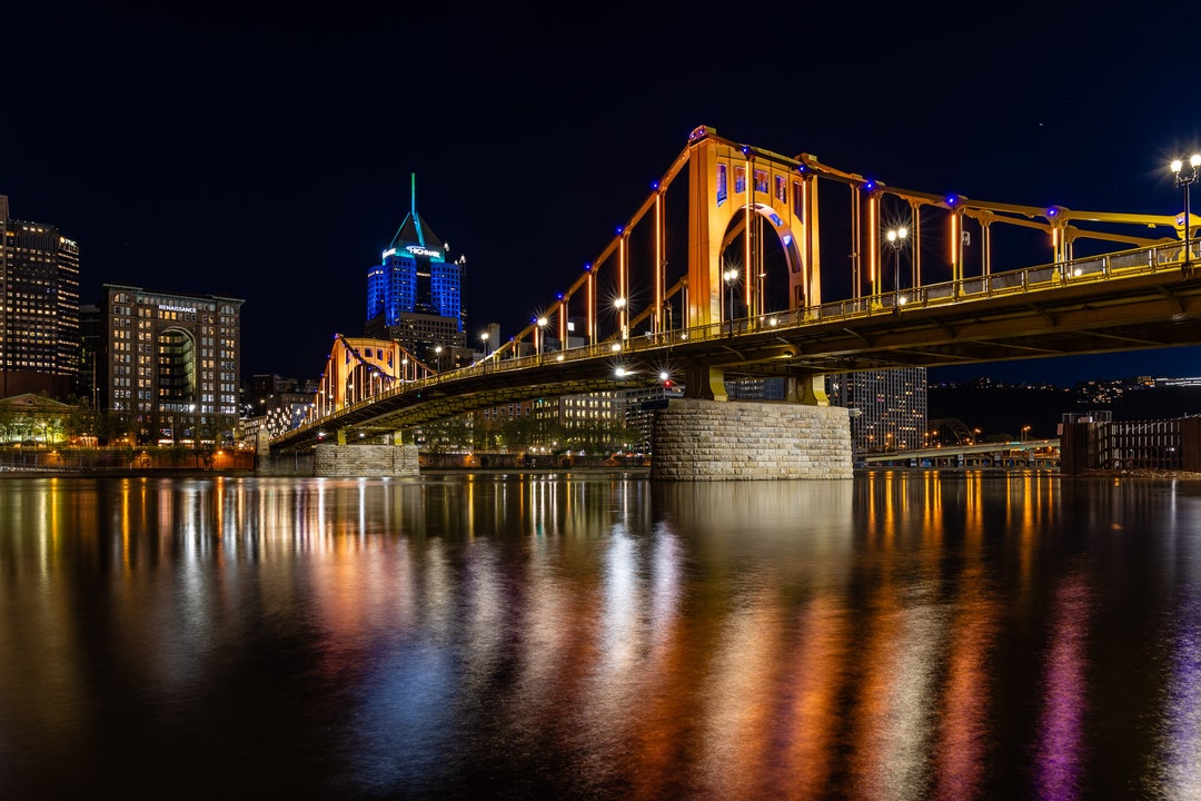 Bridges of Pittsburgh Landscape Photo Print, Roberto Clemente Bridge ...