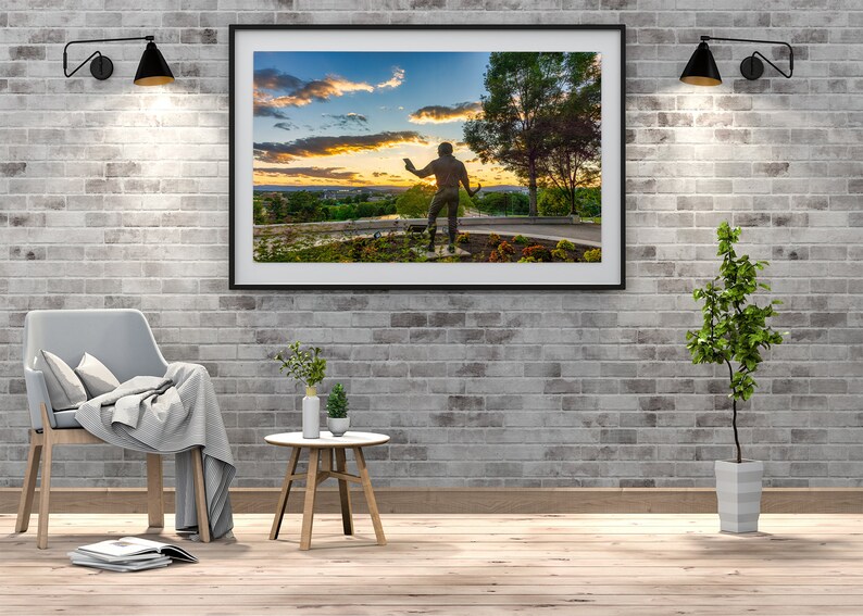 James Madison Statue at Sunset, JMU Campus Landscape Artwork, Fine Art ...