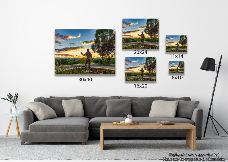 James Madison Statue at Sunset, JMU Campus Landscape Artwork, Fine Art ...