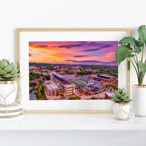 Bridgeforth Stadium at Sunrise, JMU Campus Landscape Photo Print, Gift ...