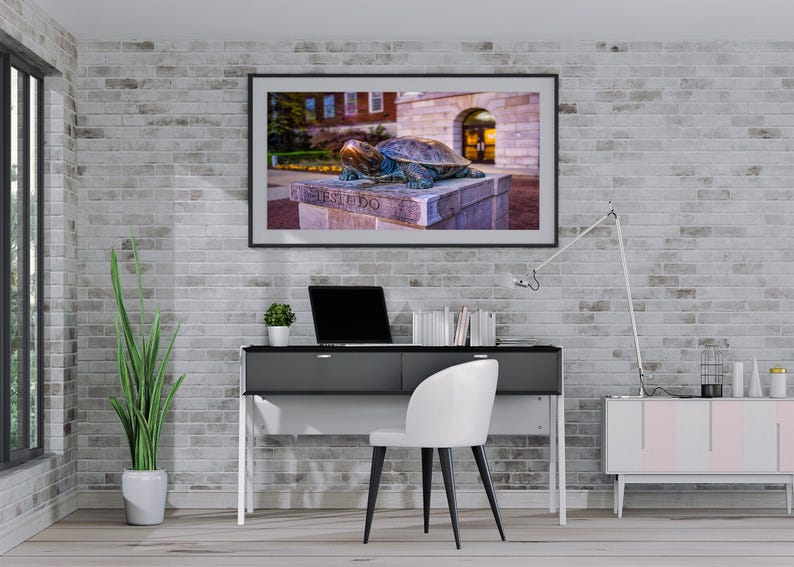 Testudo Statue Decor Art Print: University of Maryland Wall Art ...