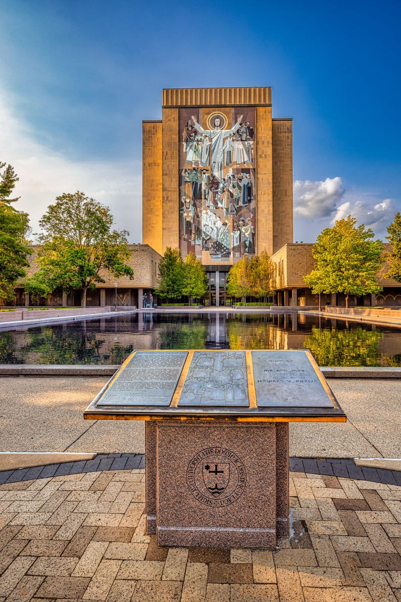 Touchdown Jesus at Notre Dame, Words of Life Photo Print, Catholi ...