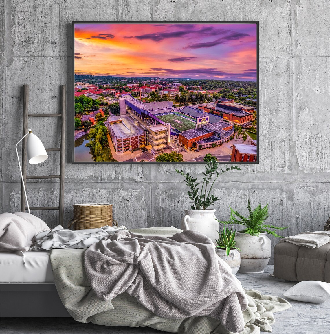 Bridgeforth Stadium at Sunrise, JMU Campus Landscape Photo Print, Gift ...