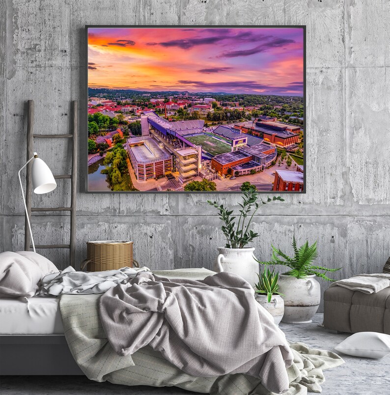 Bridgeforth Stadium at Sunrise, JMU Campus Landscape Photo Print, Gift ...