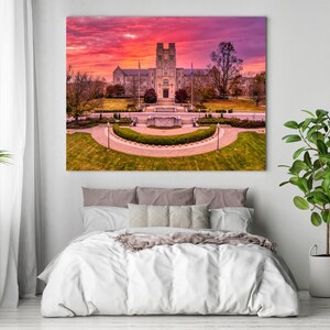 Sunset at Burruss Hall, Virginia Tech Hokies, Blacksburg Campus ...