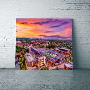 Bridgeforth Stadium at Sunrise, JMU Campus Landscape Photo Print, Gift ...