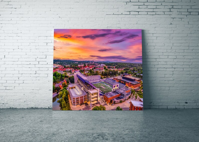 Bridgeforth Stadium at Sunrise, JMU Campus Landscape Photo Print, Gift ...
