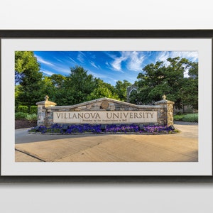 Villanova University Home Decor, Campus Entrance Sign, Philadelphia ...