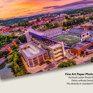 Bridgeforth Stadium at Sunrise, JMU Campus Landscape Photo Print, Gift ...