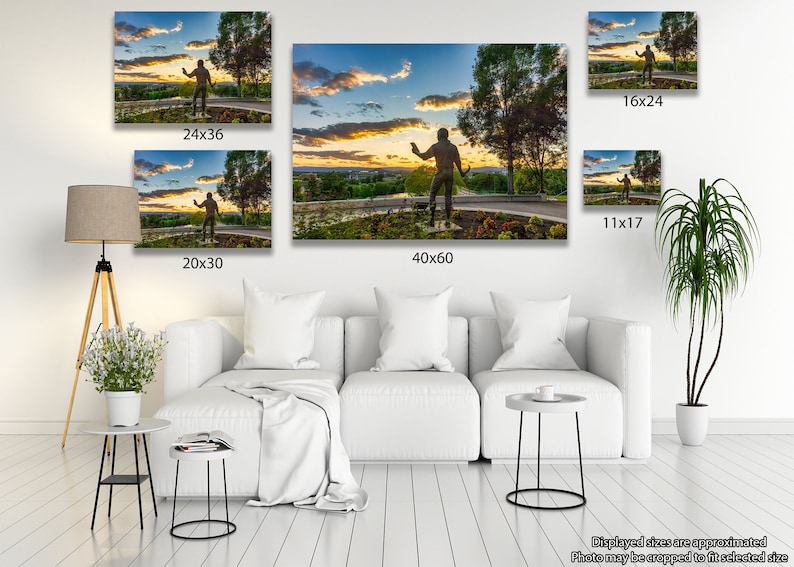 James Madison Statue at Sunset, JMU Campus Landscape Artwork, Fine Art ...