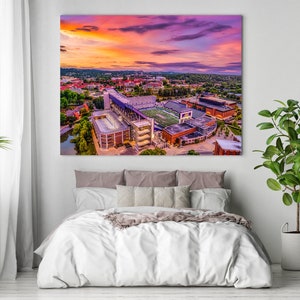 Bridgeforth Stadium at Sunrise, JMU Campus Landscape Photo Print, Gift ...