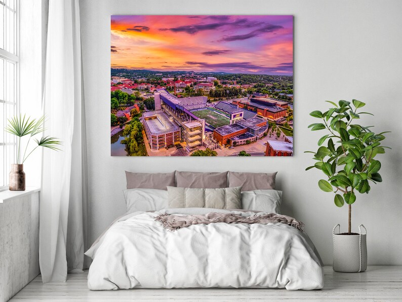 Bridgeforth Stadium at Sunrise, JMU Campus Landscape Photo Print, Gift ...