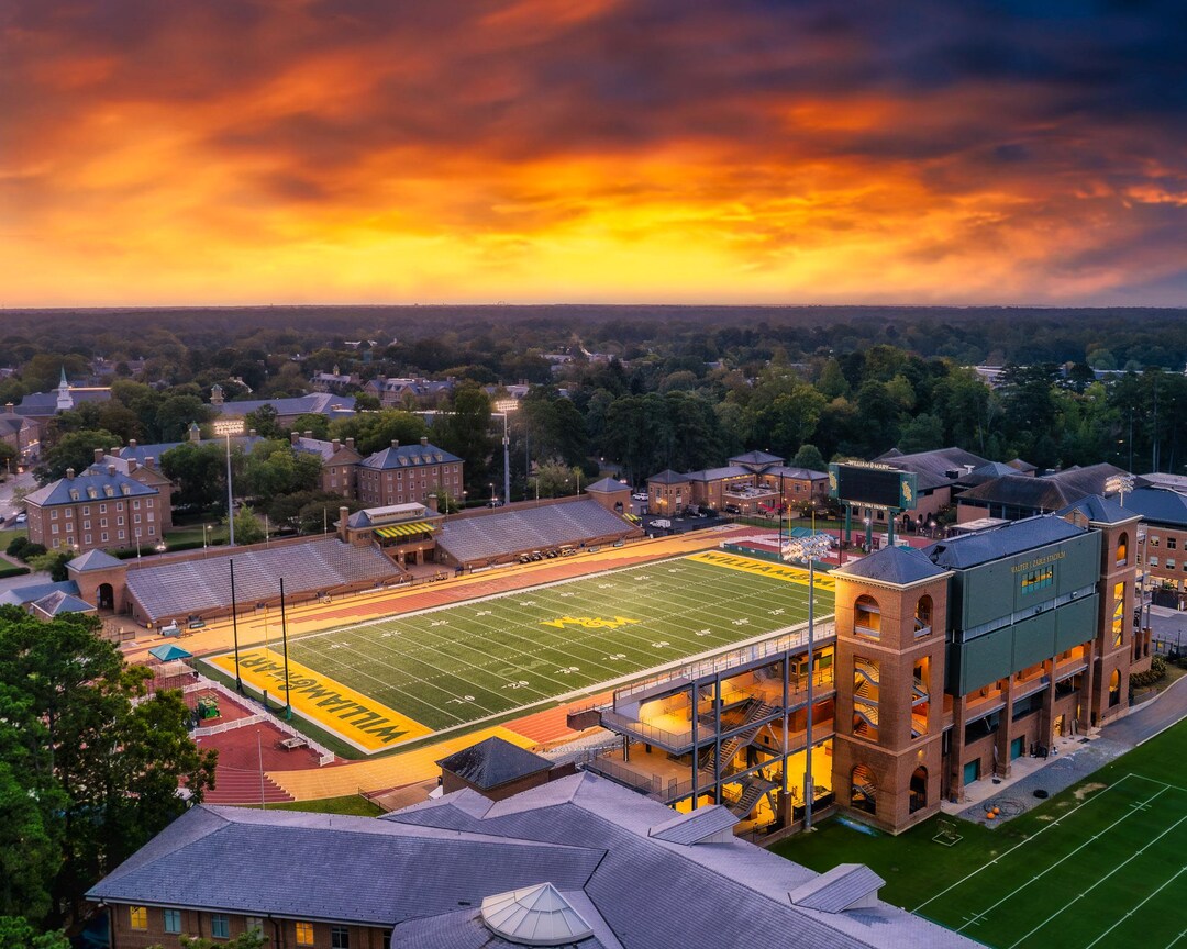 Zable Stadium Sunrise Wall Art Print, William and Mary Campus Artwork ...