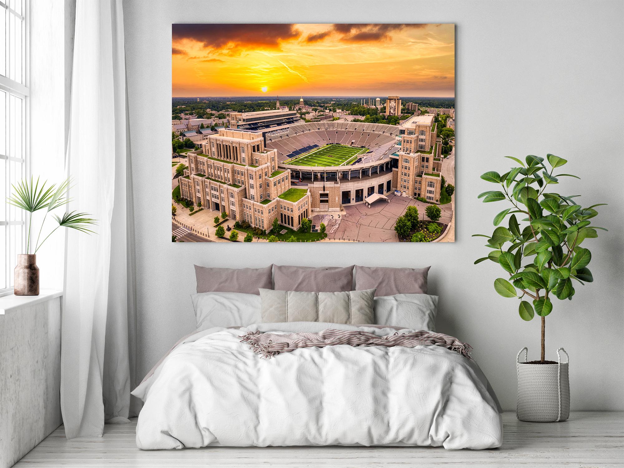 Notre Dame Stadium Sunset, University Campus Photography Print, Gift ...