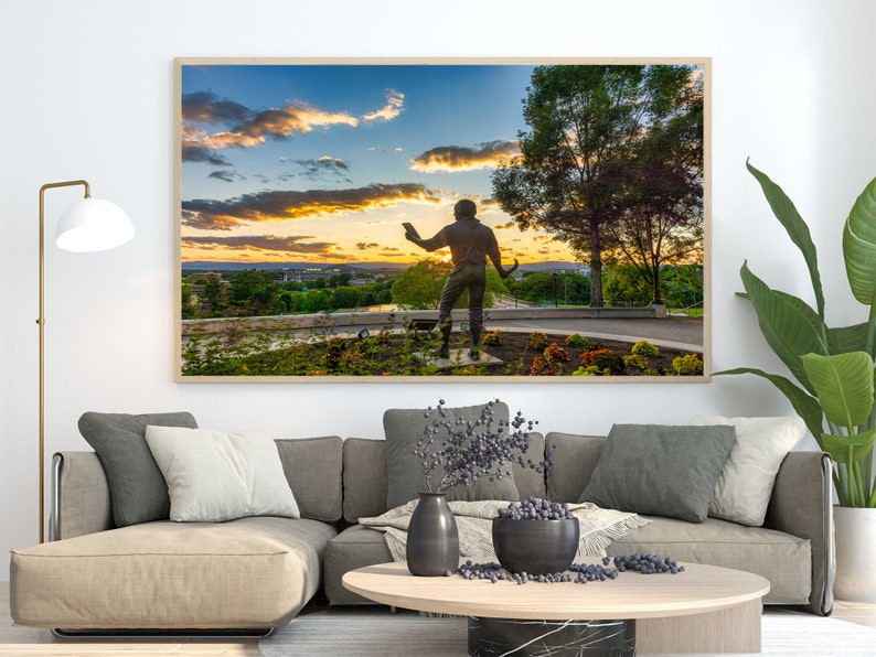 James Madison Statue at Sunset, JMU Campus Landscape Artwork, Fine Art ...