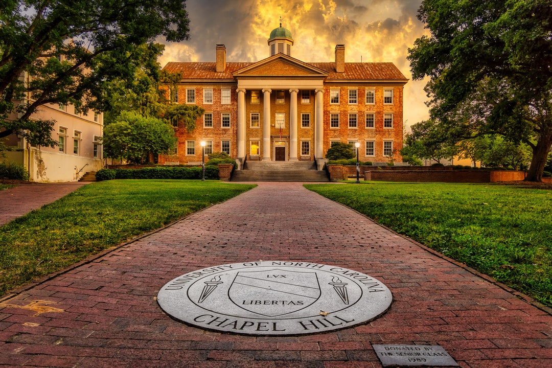 Sunset at UNC Campus Photo, University of North Carolina at Chapel Hill Landscape Wall Decor ...