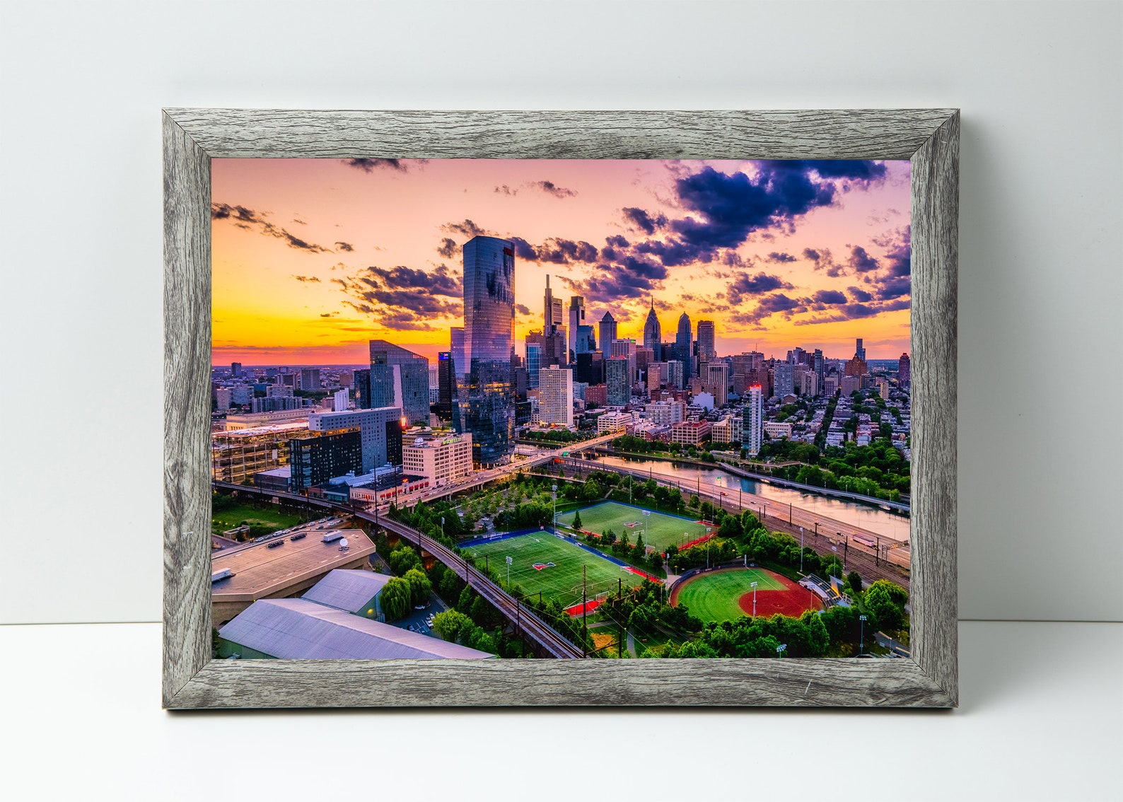 Philadelphia Skyline at Sunrise, Upenn Campus, Pennsylvania Fine Art ...