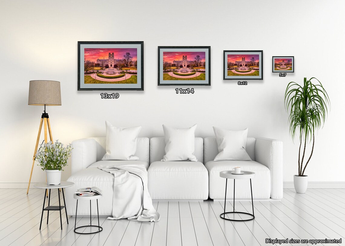 Sunset at Burruss Hall Virginia Tech Landmark Campus - Etsy